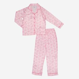 Rosafarbenes Pyjama-Set mit Herzmuster