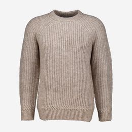 Beige und wei&szlig;er Pullover