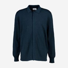 Salvatore Ferragamo Dunkelgr&uuml;nes lang&auml;rmliges Poloshirt