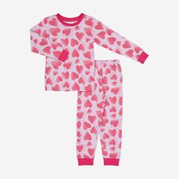 Sense Organics Lilafarbenes Pyjama-Set mit Herzmuster