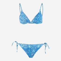 Shiwi Blauer Romy Bikini mit Reptiloptik
