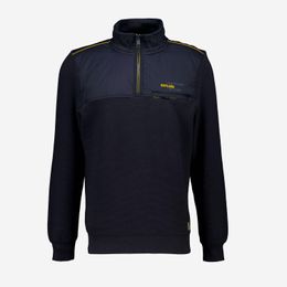 Casamoda Schwarzblaues Sweatshirt mit halbem Rei&szlig;verschluss