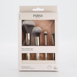 4er-Pack silberfarbene Mini-Make-up-Pinsel