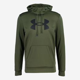 Under Armour Dunkelgr&uuml;ner Kapuzenpullover mit Fleece-Futter & Logo