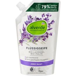 alverde Fl&uuml;ssigseife Lavendel, Malve Nachf&uuml;llpack