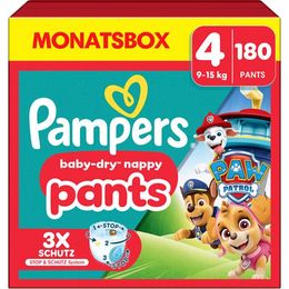 Pampers Baby Pants Baby Dry Gr.4 Maxi (9-15 kg) Limited Edition Paw Patrol, Monatsbox