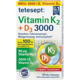 tetesept Vitamin K2 + D3 3000 Mini-Tabletten 30 St