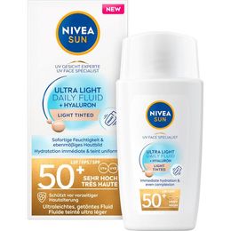 Nivea SUN Sonnenfluid Gesicht leicht get&ouml;nt, invisible daily, LSF 50+