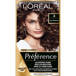 L'OR&Eacute;AL PARiS PR&Eacute;F&Eacute;RENCE Haarfarbe 4 Naturbraun