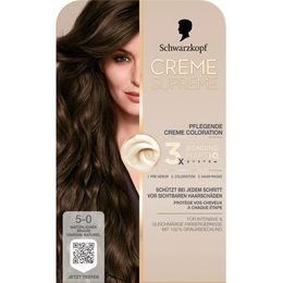 Schwarzkopf CREME SUPREME Haarfarbe 5-0 Nat&uuml;rliches Braun