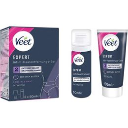 Veet Intimbereich Set, Enthaarungscreme & Multi-Benefit-Schaum (2x50 ml)