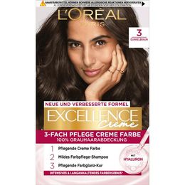 L'OR&Eacute;AL PARiS EXCELLENCE Creme Haarfarbe 3 Dunkelbraun