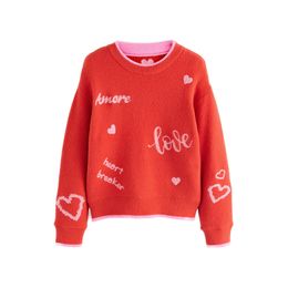 next Pullover 'Valentines' Damen Gr&ouml;&szlig;e S altrosa / orangerot