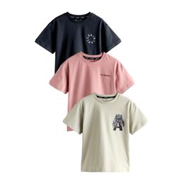 Smallsaints T-Shirt Jungen Gr&ouml;&szlig;e 110 hellgr&uuml;n / rosa / schwarz