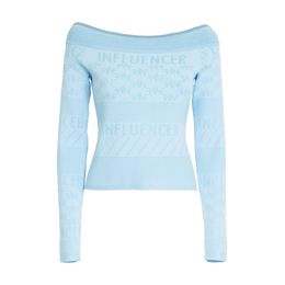 Influencer Pullover Damen Gr&ouml;&szlig;e S blau