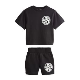 Smallsaints Set: T-Shirt und Shorts Jungen Gr&ouml;&szlig;e 98 schwarz / wei&szlig;
