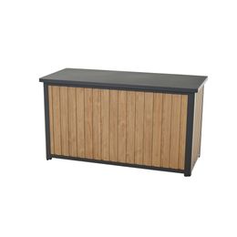 siena GARDEN Kissenbox 'Sabano' Aluminium braun/anthrazit 135 x 75 x 58 cm