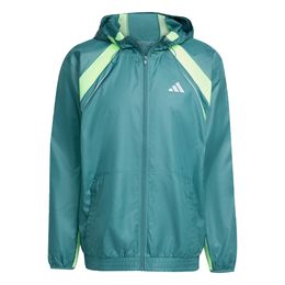 adidas Performance Sportjacke 'Tech Apparel' Herren Gr&ouml;&szlig;e XXL petrol / hellgr&uuml;n / wei&szlig;