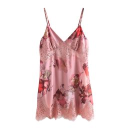 B By Ted Baker Neglig&eacute; Damen Gr&ouml;&szlig;e 46 hellgr&uuml;n / altrosa / weinrot