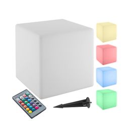 TecTake&reg; Leuchtw&uuml;rfel, mit LED-Beleuchtung, 12 W, samt Fernbedienung und Leuchtmittel, Belastbarkeit 100 kg, inkl. Erdspie&szlig;