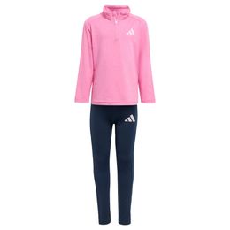 adidas Sportswear Trainingsanzug 'Goto Pz' M&auml;dchen Gr&ouml;&szlig;e 110 dunkelblau / rosa / wei&szlig;