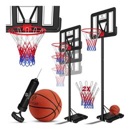Kesser&reg; Basketballkorb Premium mit St&auml;nder Rollen Inkl. Basketball + Pumpe verstellbare Korbh&ouml;he 230 bis 305 cm h&ouml;henverstellbar Korbanlage Outdoor komplett Basketballanlage f&uuml;r Erwachsene Kinder