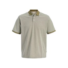 Jack & Jones Plus Jack & Jones Plus Poloshirt 'JPRBLUALVES' Herren Gr&ouml;&szlig;e XXL oliv / wei&szlig;