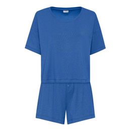 Lscn By Lascana Pyjama Damen Gr&ouml;&szlig;e M blau Winterkleid