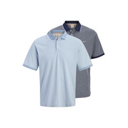 Jack & Jones Plus Jack & Jones Plus Poloshirt 'JPRBLUALVES' Herren Gr&ouml;&szlig;e 6XL marine / hellblau / wei&szlig;
