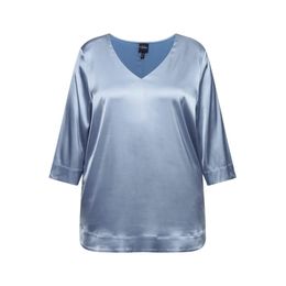 Ulla Popken Bluse Damen Gr&ouml;&szlig;e XXXL/4XL blau