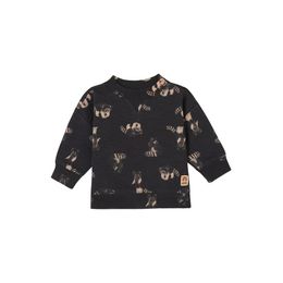 Noppies Sweatshirt 'Grijota' Jungen Gr&ouml;&szlig;e 80 sand / anthrazit / schwarz