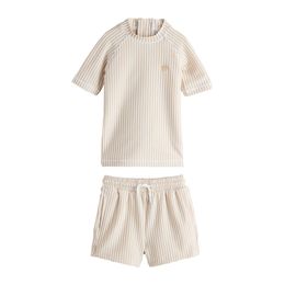 next Badeset Jungen Gr&ouml;&szlig;e 122 camel / wei&szlig;