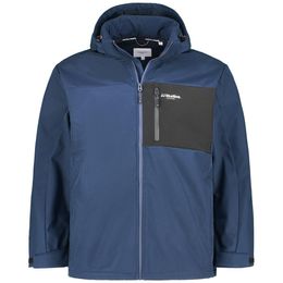 Jack & Jones Gro&szlig;e Gr&ouml;&szlig;en Jack&Jones Softshelljacke, wasserabweisend Farbe blau Gr&ouml;&szlig;e: 3XL