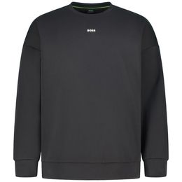 Gro&szlig;e Gr&ouml;&szlig;en BOSS Sweatshirt aus Materialmix Farbe schwarz Gr&ouml;&szlig;e: 6XL