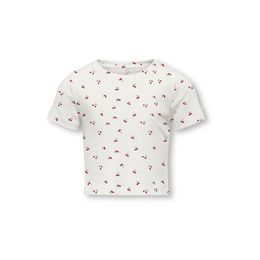 Only Girls T-Shirt 'KOGBELLA' M&auml;dchen Gr&ouml;&szlig;e 146/152 pastellgr&uuml;n / rot / wei&szlig;