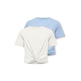 Only Girls T-Shirt 'KOGREX' M&auml;dchen Gr&ouml;&szlig;e 158/164 hellblau / wei&szlig;