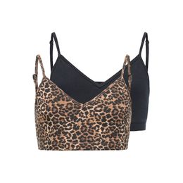 Only Girls BH 'KOGLOLA' M&auml;dchen Gr&ouml;&szlig;e 134/140 beige / braun / schwarz