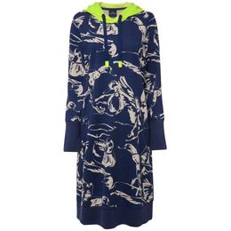 LAURAS&Oslash;N Kleid Damen Gr&ouml;&szlig;e 46 blau / neongr&uuml;n / wei&szlig; Winterkleid