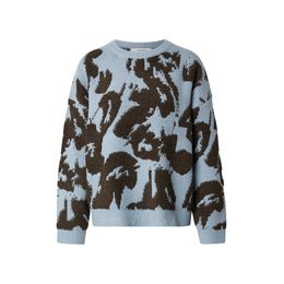Topshop Pullover 'STACY' Damen Gr&ouml;&szlig;e XS taubenblau / dunkelbraun