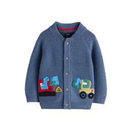 next Strickjacke Jungen Gr&ouml;&szlig;e 86 blau / gelb / rot