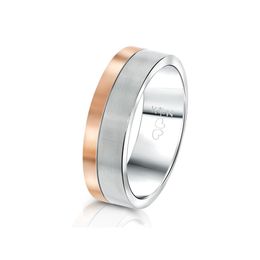Lucardi Ring Herren Gr&ouml;&szlig;e 69 rosegold / silber