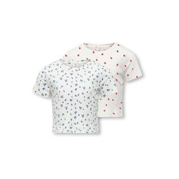 Only Girls T-Shirt 'KOGBELLA' M&auml;dchen Gr&ouml;&szlig;e 134/140 blau / grasgr&uuml;n / rot / wei&szlig;