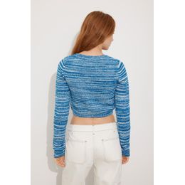 Envii Strickjacke 'Jackfruit' Damen Gr&ouml;&szlig;e XXS blau / wei&szlig;