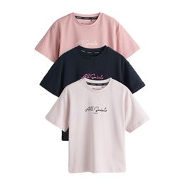 Smallsaints T-Shirt M&auml;dchen Gr&ouml;&szlig;e 110 rosa / ros&eacute; / schwarz / wei&szlig;