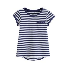 next T-Shirt M&auml;dchen Gr&ouml;&szlig;e 122 navy / wei&szlig;