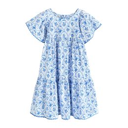 next Kleid M&auml;dchen Gr&ouml;&szlig;e 116 hellblau / wei&szlig;