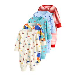 next Overall Jungen Gr&ouml;&szlig;e 86 creme / aqua / hellblau / rot