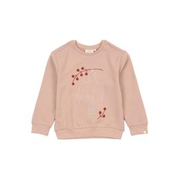 Lil'atelier Sweatshirt 'NMFJOBO TIA' M&auml;dchen Gr&ouml;&szlig;e 110 hellbraun / rot / wei&szlig;