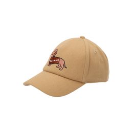Weekend Max Mara Cap 'GUFO' Damen Gr&ouml;&szlig;e 55/60 camel / braun / brokat / wei&szlig;
