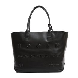 Hogan Shopper & Totes - Address Medium Shopping Bag In Black Leather - Gr. unisize - in Schwarz - f&uuml;r Damen